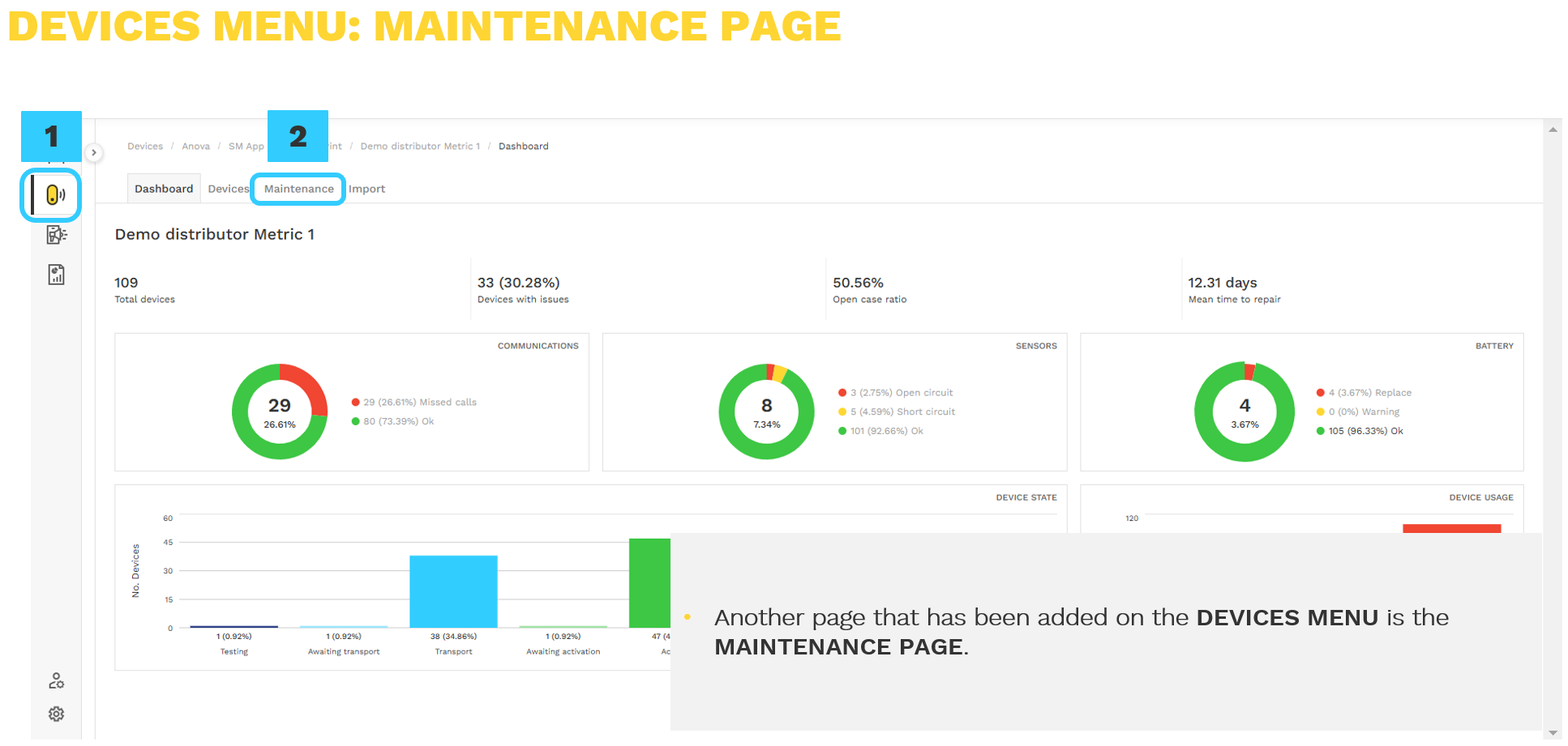 Unify - Maintenance: Devices Menu - Maintenance Page – Anova Support