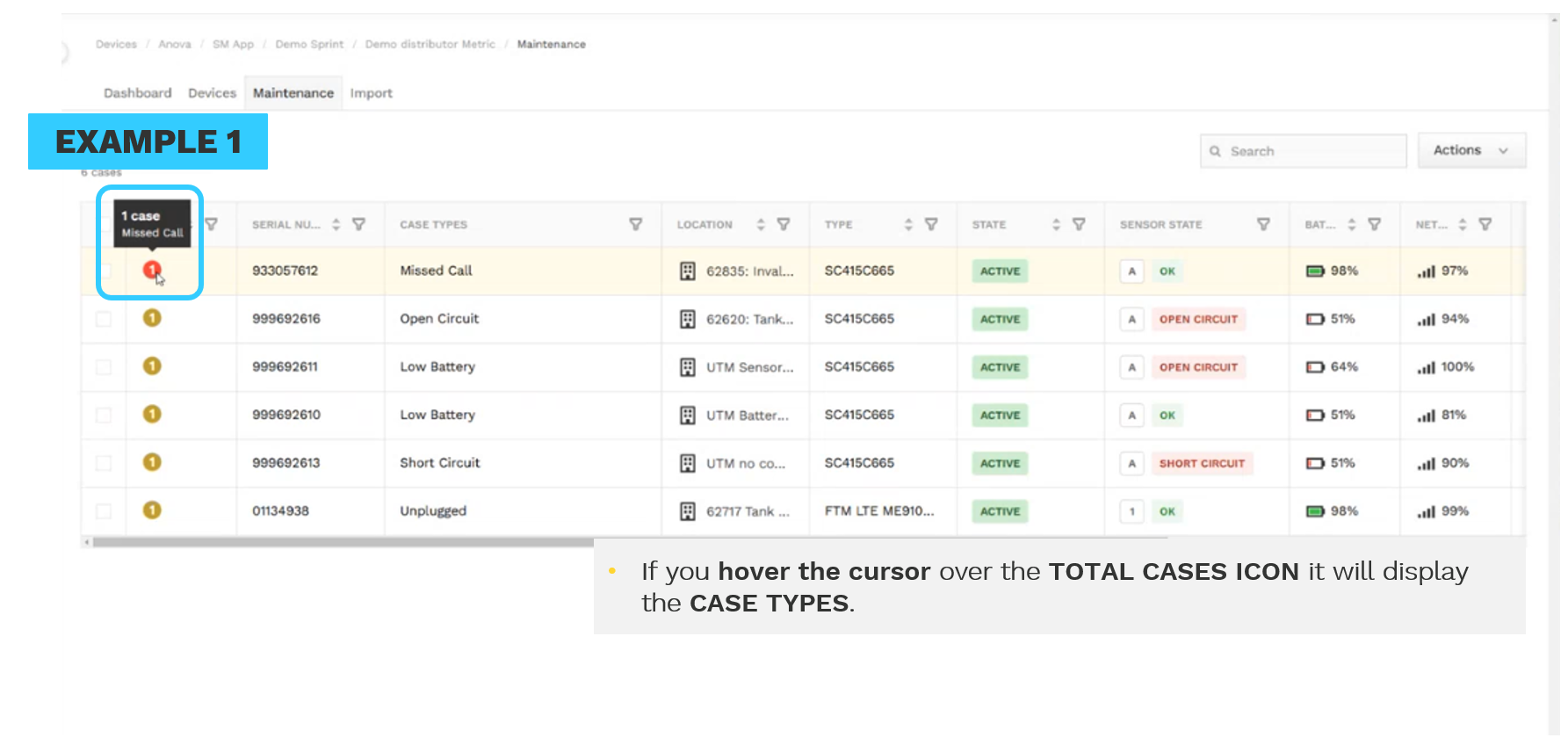 Unify - Maintenance: Devices Menu - Maintenance Page – Anova Support