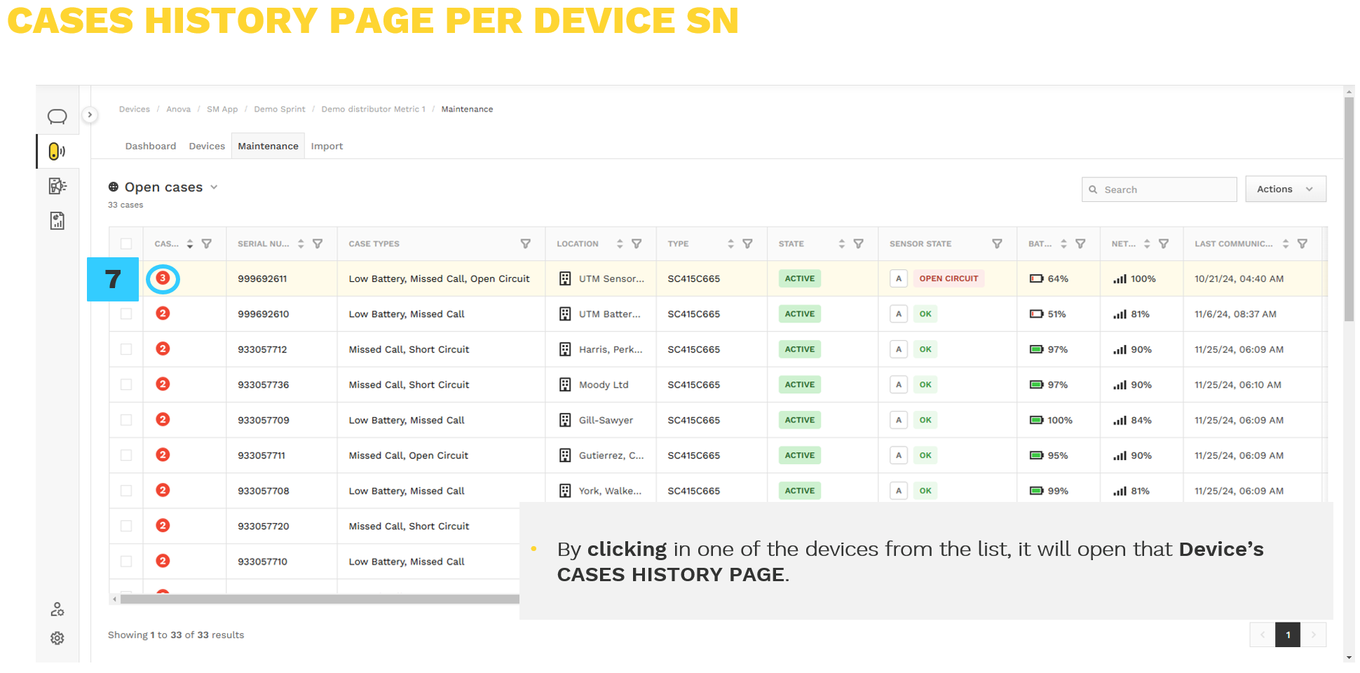 Unify - Maintenance: Devices Menu - Maintenance Page – Anova Support